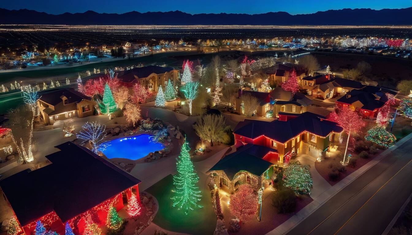 Desert Ridge Christmas Light Installation | Holiday Lighting